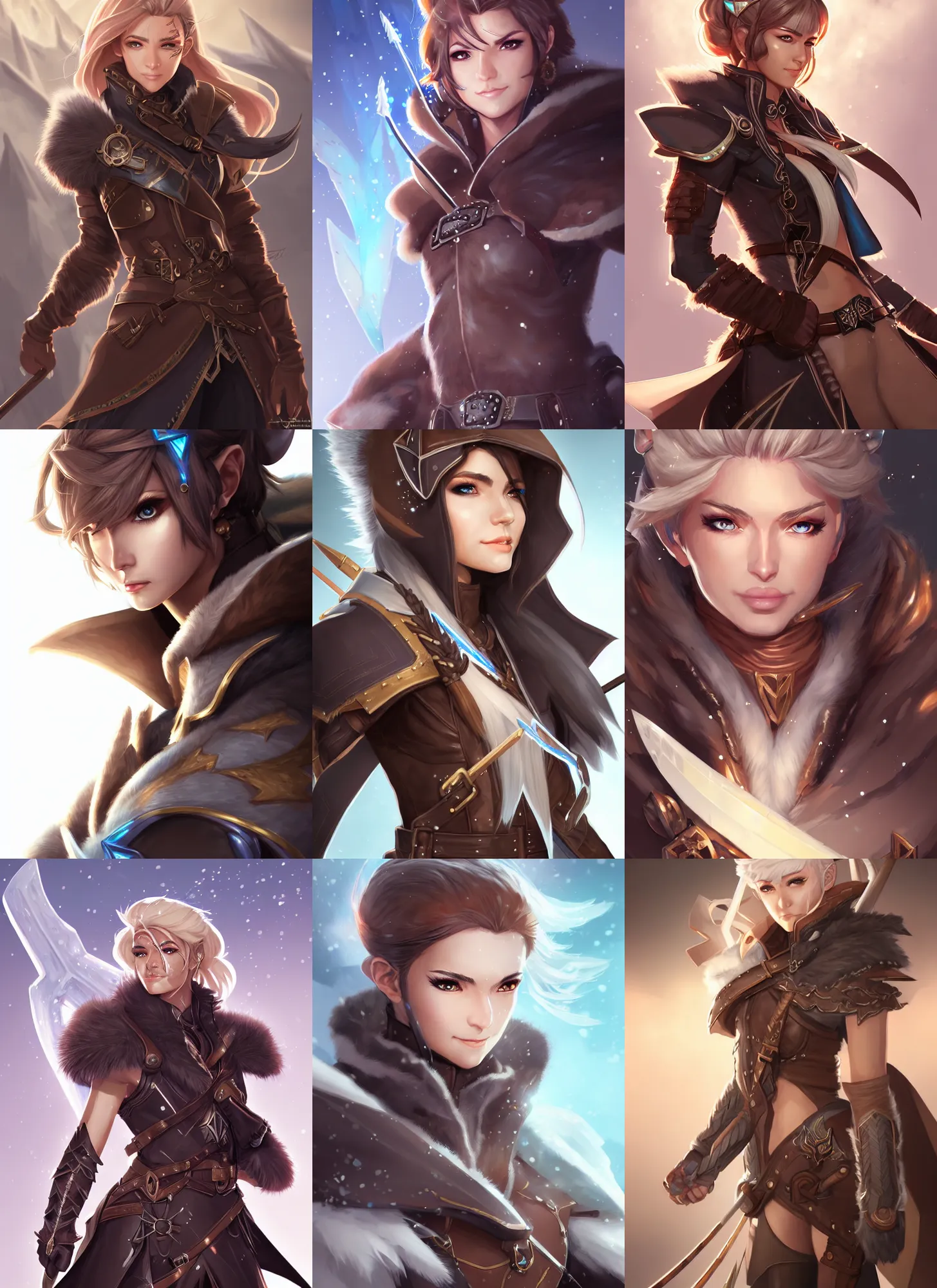 portrait of a mix between cryomancer and archer, | Stable Diffusion ...