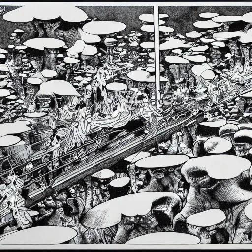 Frank Zappa Gantz manga panel award winning black and | Stable ...