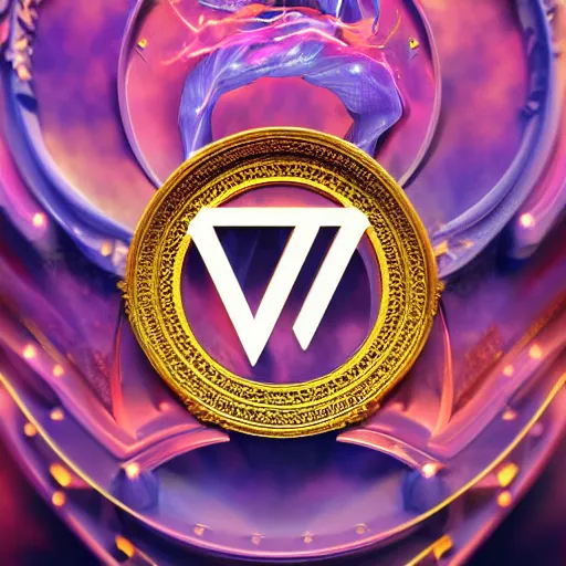 w vaporwave logo, digital art, cosmic, 3 d high | Stable Diffusion