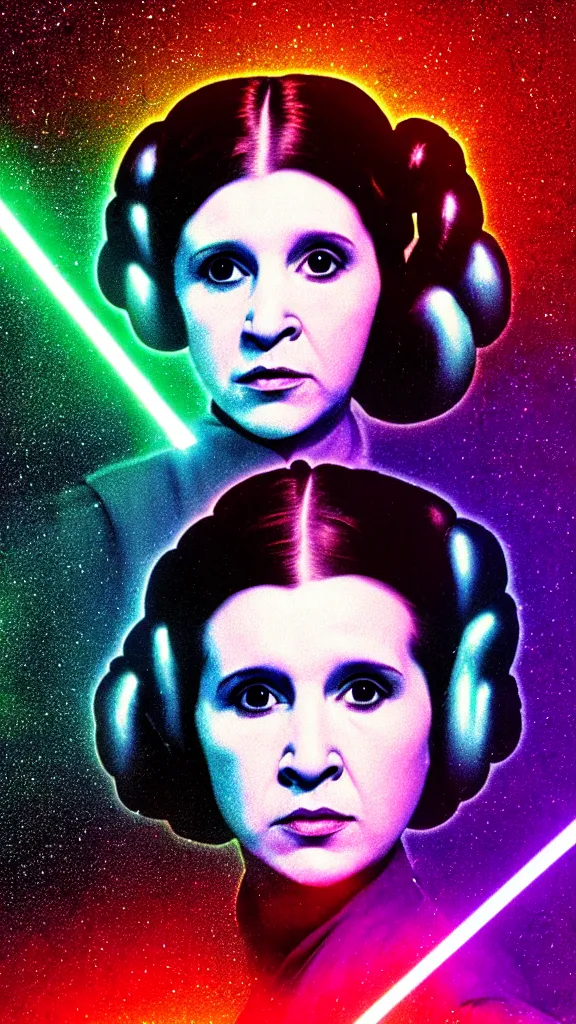 a portrait of princess leia in the style of laser art. | Stable ...