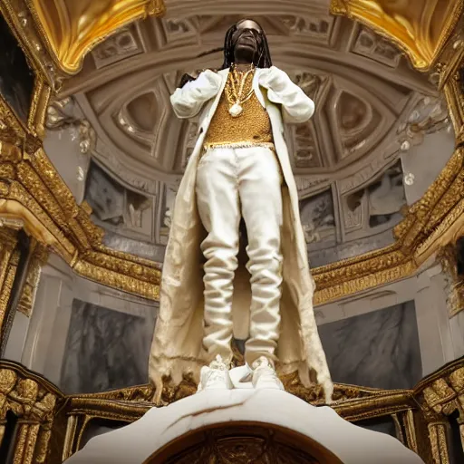 Young queen standing on stairs in front of her throne, | Stable ...