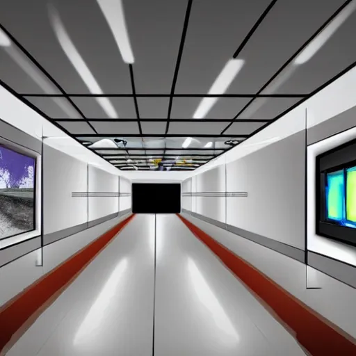 a beautiful complex painting of a security office with | Stable ...