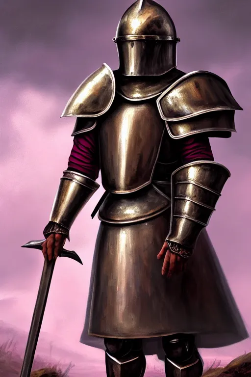a matte oil painting of a knight in full iron plate | Stable Diffusion ...