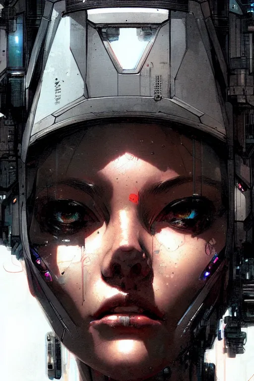 a close - up portrait of a cyberpunk cyborg girl, by | Stable Diffusion ...
