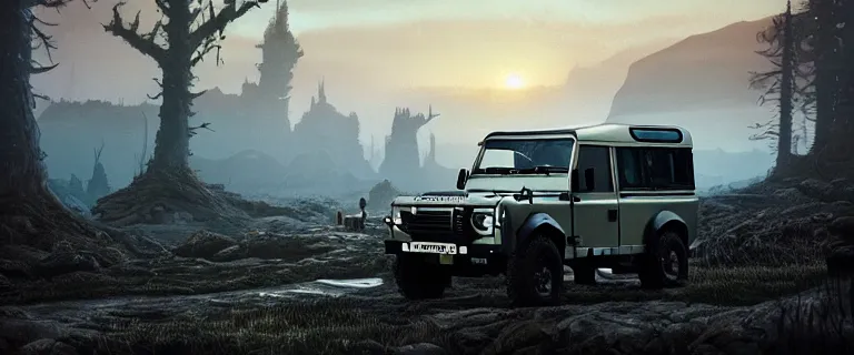 Land Rover Defender 110 (1985), an epic fantasy, | Stable Diffusion ...