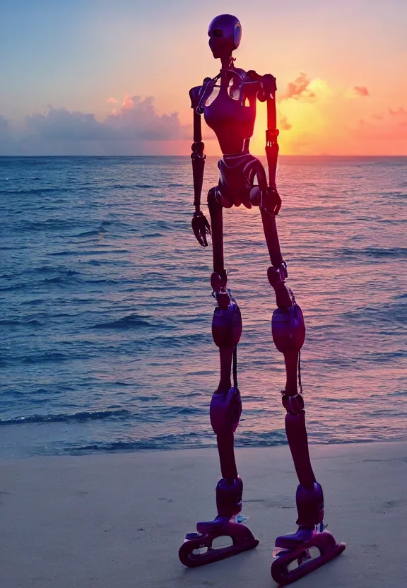 a vibrant photograph of a tall, pink, slender, | Stable Diffusion | OpenArt