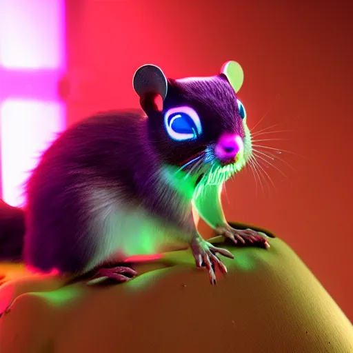 neon fluorescent, iridescent cute southern flying | Stable Diffusion ...