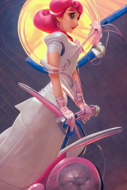 racer princess peach style of speed racer, retro | Stable Diffusion ...