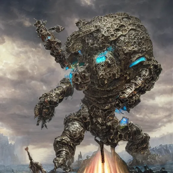 labradorite, armoured chaos golem still frame from | Stable Diffusion ...
