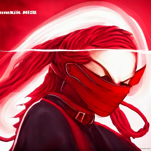 the red ninja, side profile, trending on artstation, 8 | Stable ...