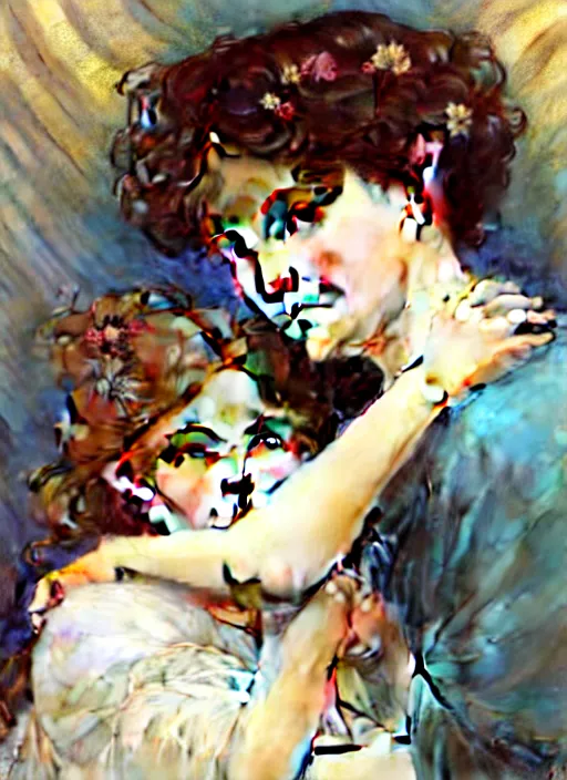 a cute little girl with a round cherubic face, blue | Stable Diffusion ...