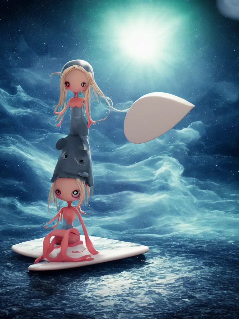 cute fumo plush gothic maiden alien girl riding on a | Stable Diffusion ...