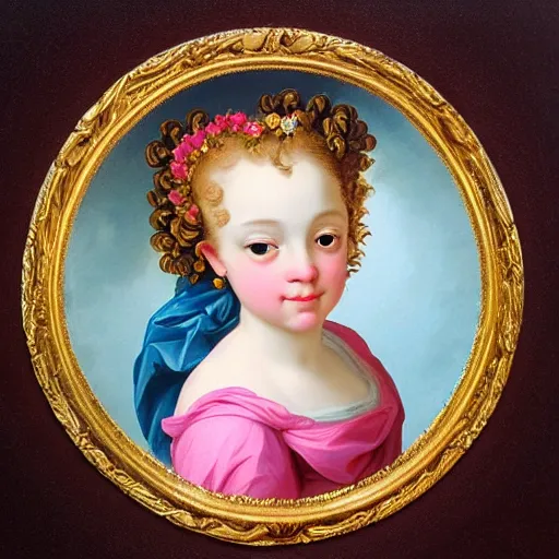 baroque Renaissance rococo painting of a round-face | Stable Diffusion ...