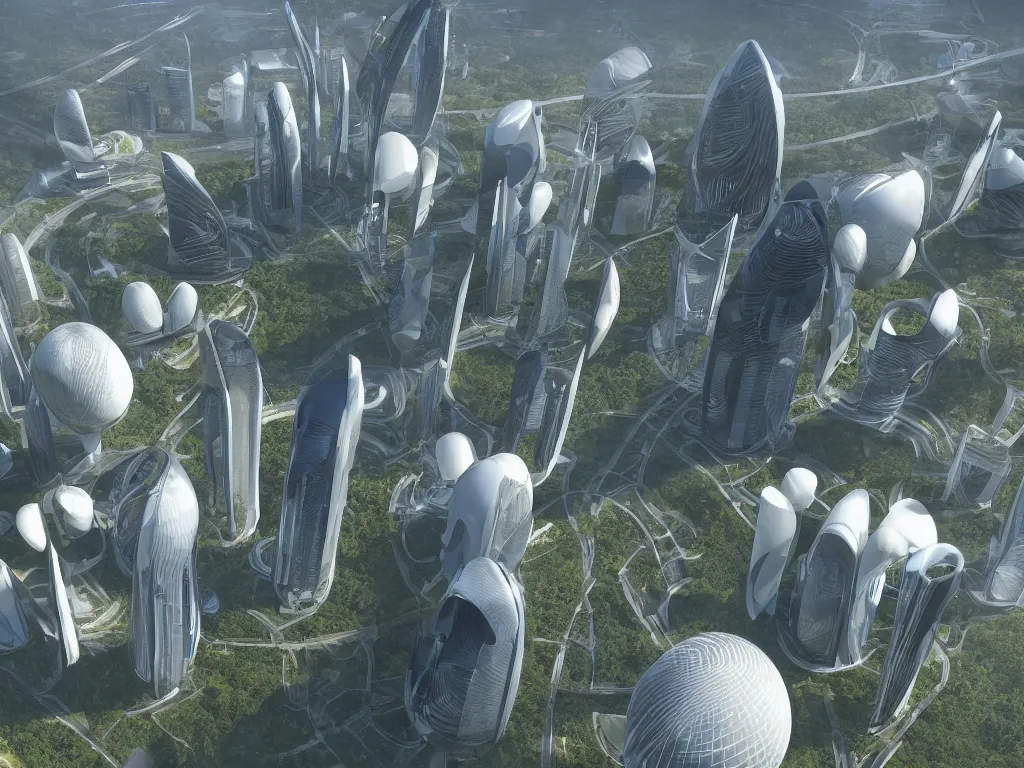 a beautiful view of an eco - friendly arcology, | Stable Diffusion ...