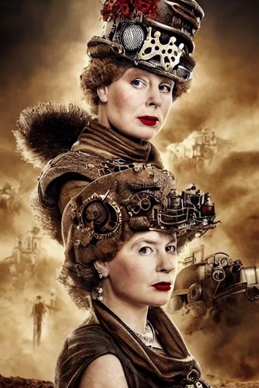 steampunk queen elizabeth ii in mad max fury road | Stable Diffusion ...