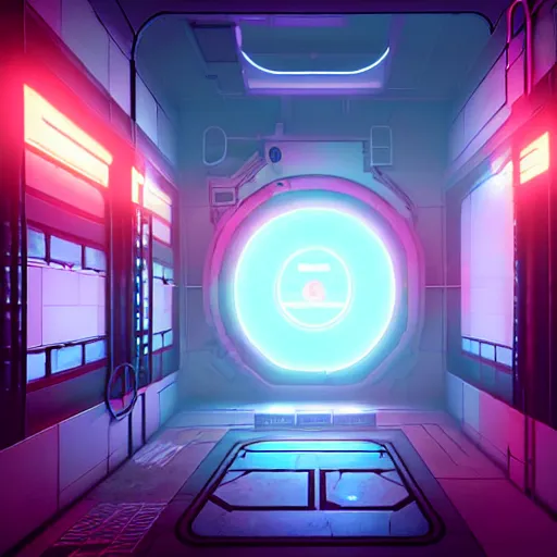 aperture science test chamber, big white tiles lining | Stable ...