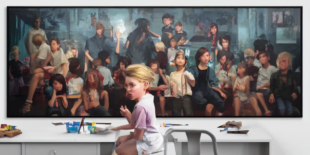 crazy dumbest kids in kindergarten among big | Stable Diffusion | OpenArt