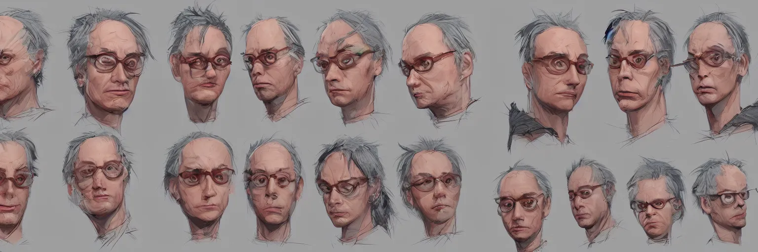 colorful character faces, realistic marc ribot face | Stable Diffusion ...