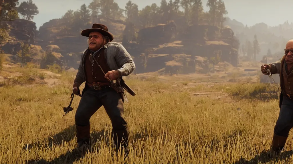 screenshot of danny devito in rdr 2, gameplay, next | Stable Diffusion ...