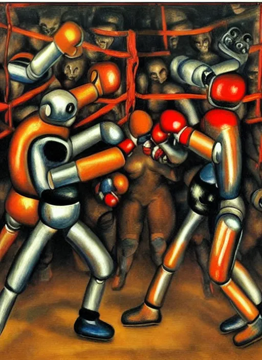 scene from robot boxing match, highly detailed, | Stable Diffusion | OpenArt