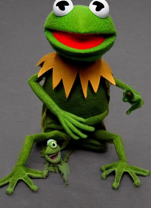 muppet kermit the frog, grainy 1940’s WWII military | Stable Diffusion ...