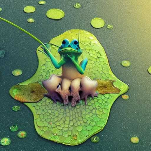 a frog fairy on a lily pad, concept render, magical, | Stable Diffusion ...