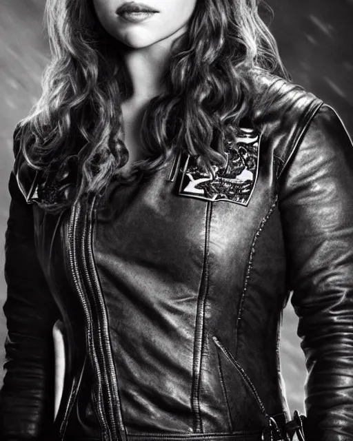 pretty Emilia Clarke in sons of anarchy tv show, | Stable Diffusion