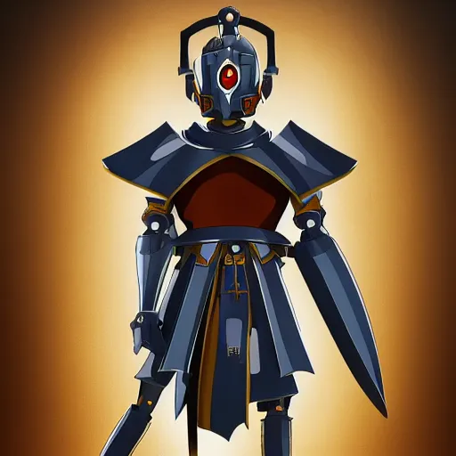 a holy robot wearing holy medieval armor, in the style | Stable ...