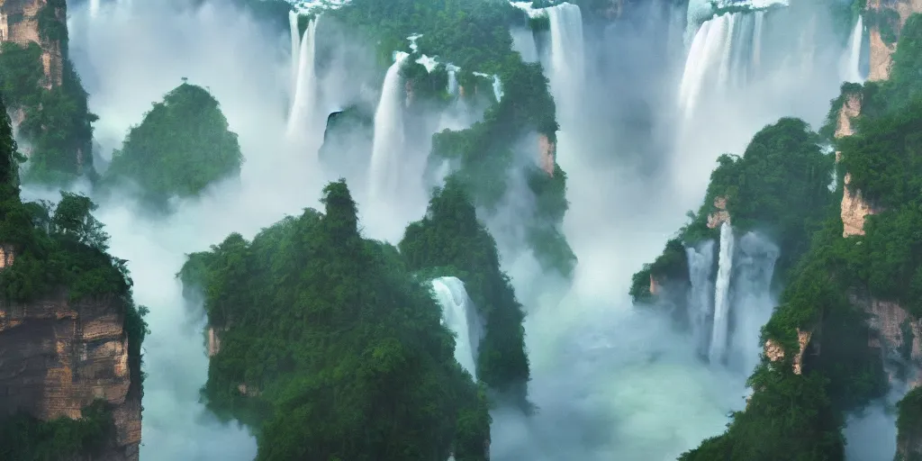 Zhangjiajie National Forest Park, Niagara Falls, | Stable Diffusion