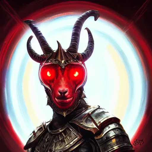 portrait of an evil goat man as a paladin in full | Stable Diffusion ...