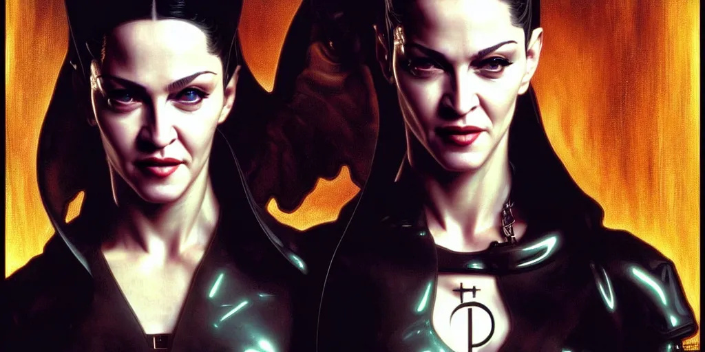 madonna as trinity in the matrix, highly detailed, | Stable Diffusion ...