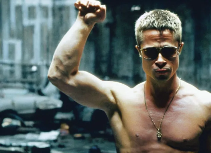 film still of Brad Pitt as Robert Paulson in Fight Club | Stable Diffusion | OpenArt