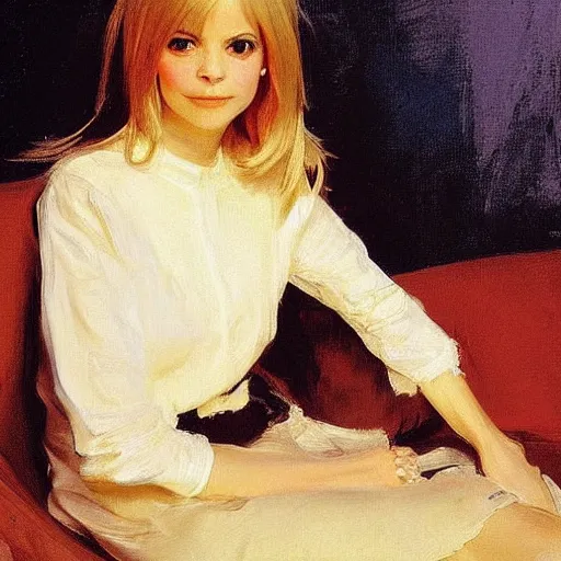 a very beautiful portrait of France Gall by John | Stable Diffusion ...
