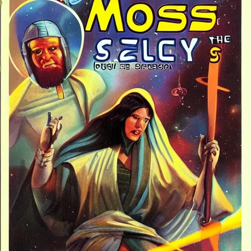 the story of Moses, pulp sci-fi art, space opera | Stable Diffusion ...