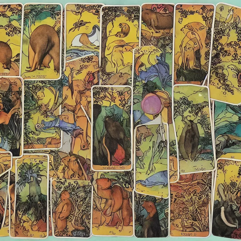 Tarot card set about capybaras | Stable Diffusion | OpenArt