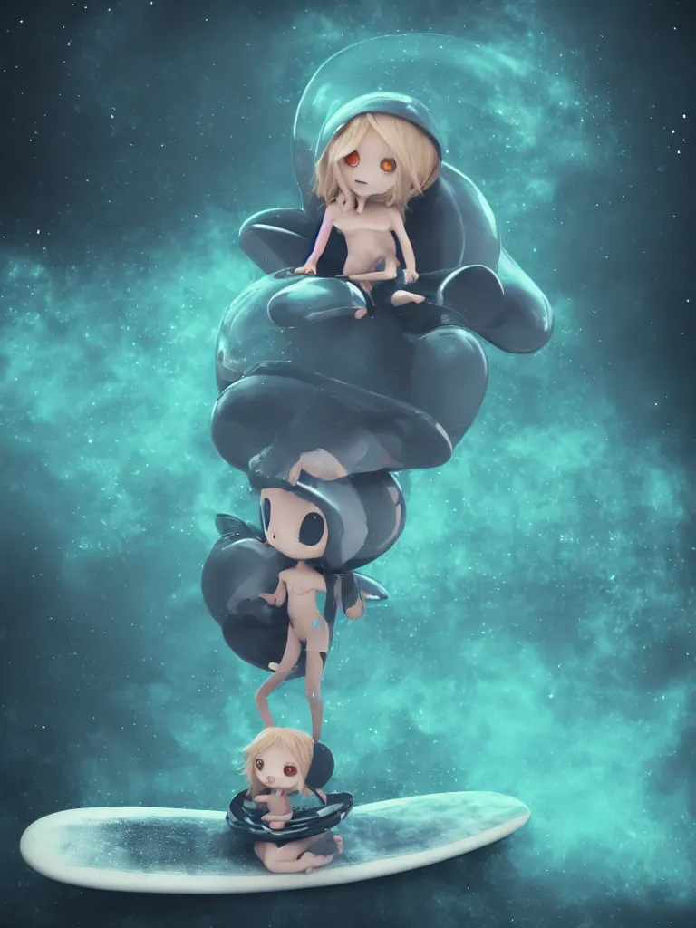 cute fumo plush gothic maiden alien girl riding on a | Stable Diffusion ...