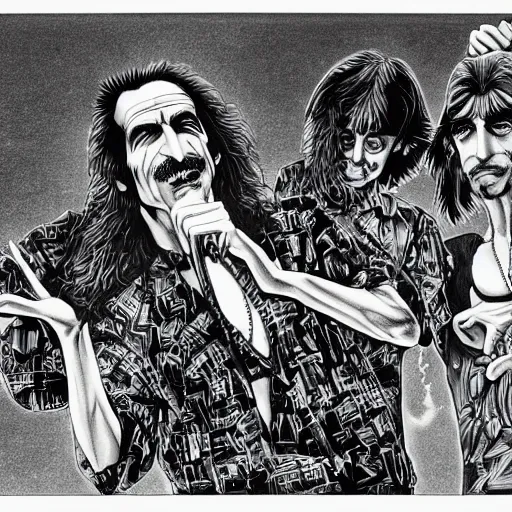 Frank Zappa Gantz manga panel award winning black and | Stable ...