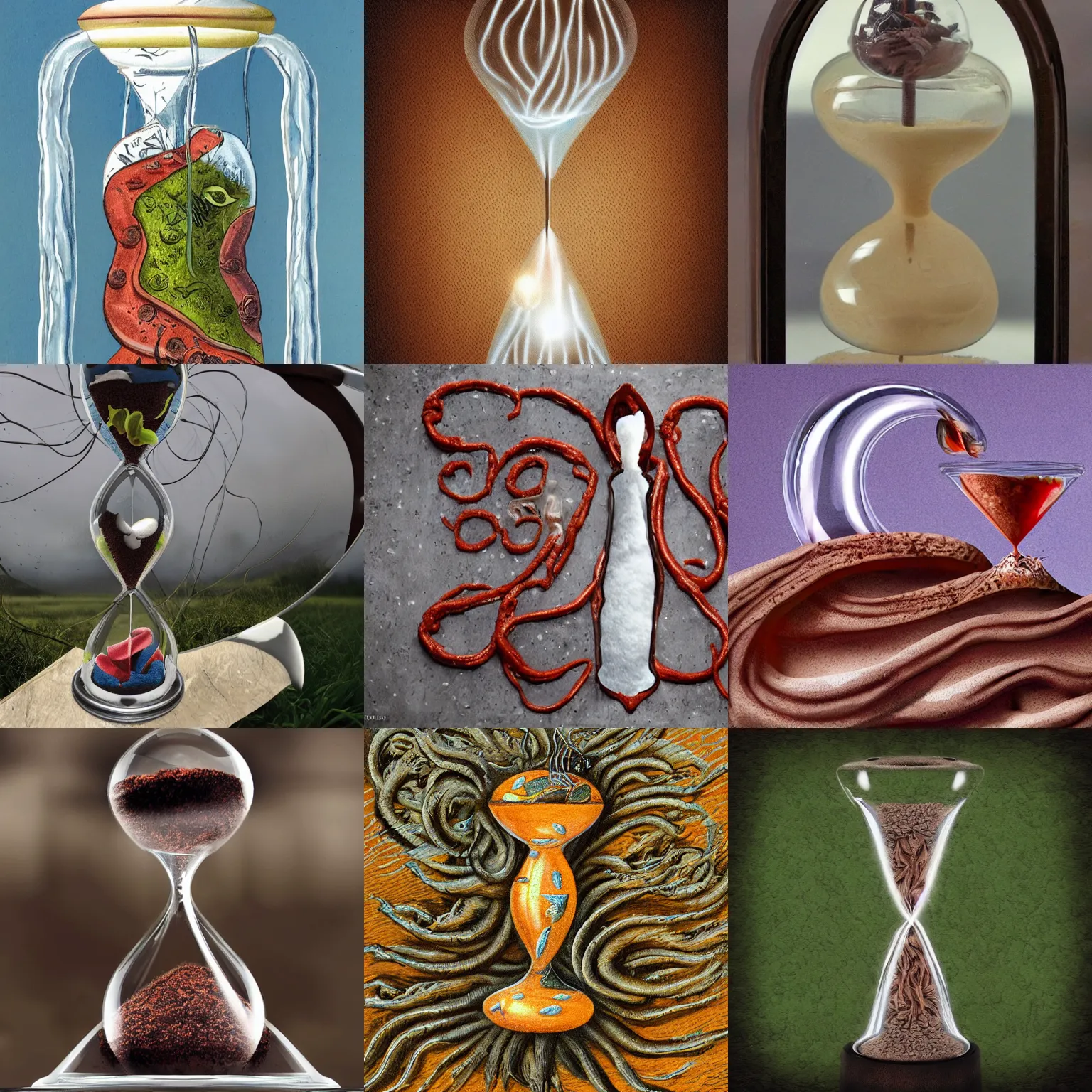 Worms flowing through an hourglass | Stable Diffusion | OpenArt