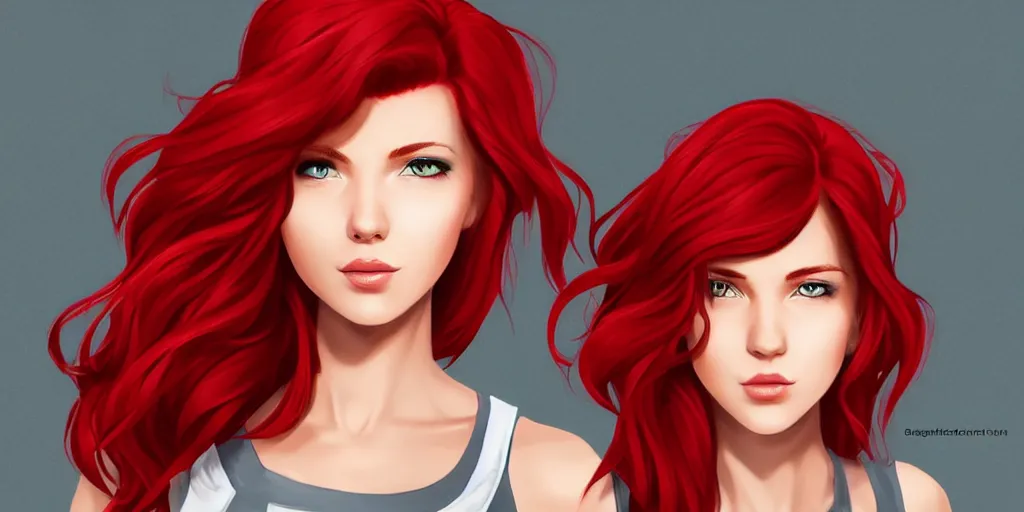 a gorgeous red-haired female mechanic, headshot, in | Stable Diffusion ...