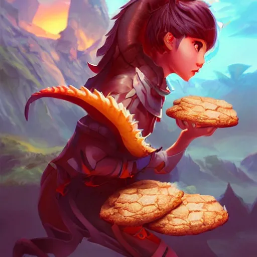 a dragon hoarding a pile of cookies, sharp detail, | Stable Diffusion ...