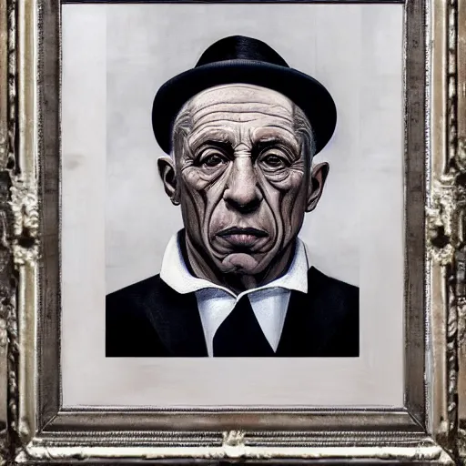 Intricate five star Mobster facial portrait by Pablo | Stable Diffusion ...