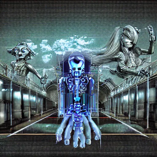 mechanical ghosts from a cyber heaven, digital art, | Stable Diffusion | OpenArt