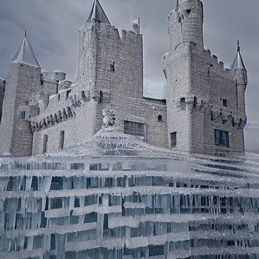 A castle made of frozen ice, Smithsonian museum, | Stable Diffusion ...