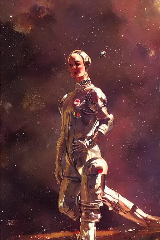 pulp scifi fantasy illustration full body portrait of | Stable ...