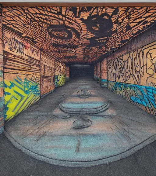 pyrography, spray painted graffiti, perspective chalk | Stable ...