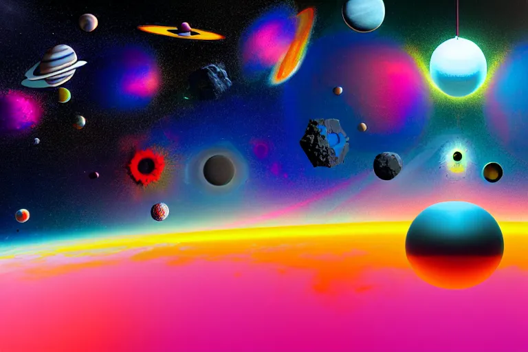 space between vibrant universes, artwork by bauhaus, | Stable Diffusion ...