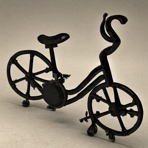a cute beautiful alien shaped bicycle by H.R. Giger | Stable Diffusion