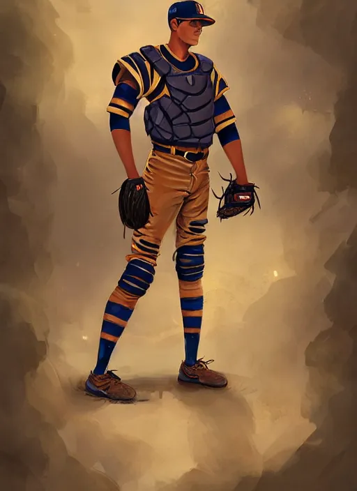 fursona portrait commission of a anthro tiger baseball | Stable ...
