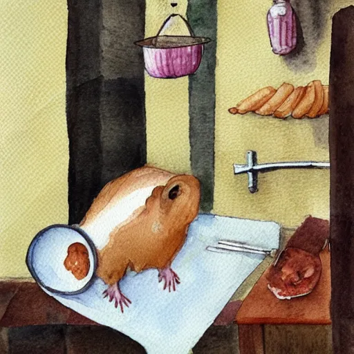 a guinea pig making pasta in a cozy french kitchen, | Stable Diffusion ...