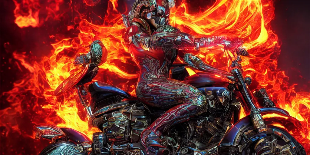 a octane render of marvel hell riders ri with rainbow | Stable ...